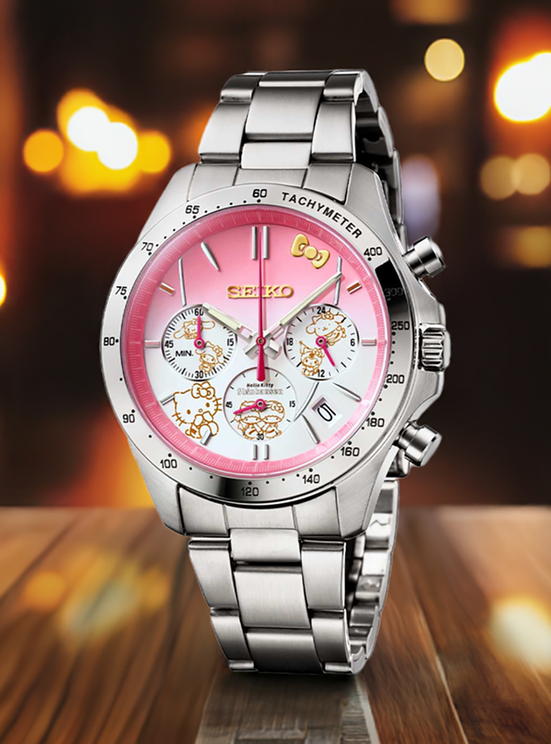 SEIKO HELLO KITTY SHINKANSEN WATCH HELLO KITTY 50TH ANNIVERSARY EDITIO ...