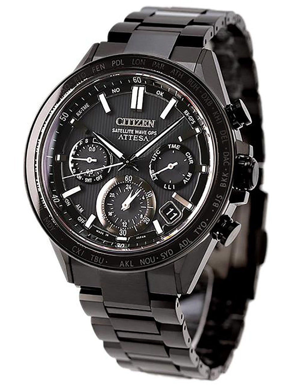 CITIZEN ATTESA ACT LINE BLACK TITANIUM™ SERIES SATELLITE WAVE GPS CC40 ...