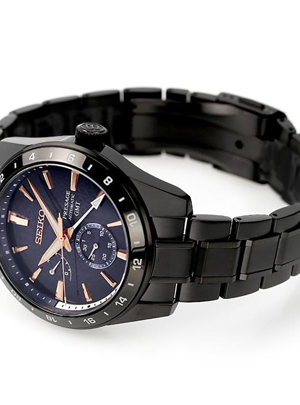 SEIKO PRESAGE PRESTIGE LINE AUTOMATIC GMT SHARP EDGED SERIES LIMITED E ...